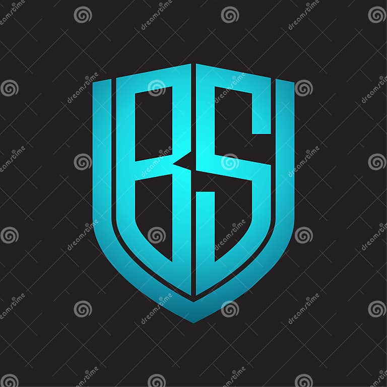 BS Logo Monogram with Emblem Shield Design Isolated with Blue Colors on ... BS Logo Monogram with Emblem Shield Design Isolated with Blue Colors on ...