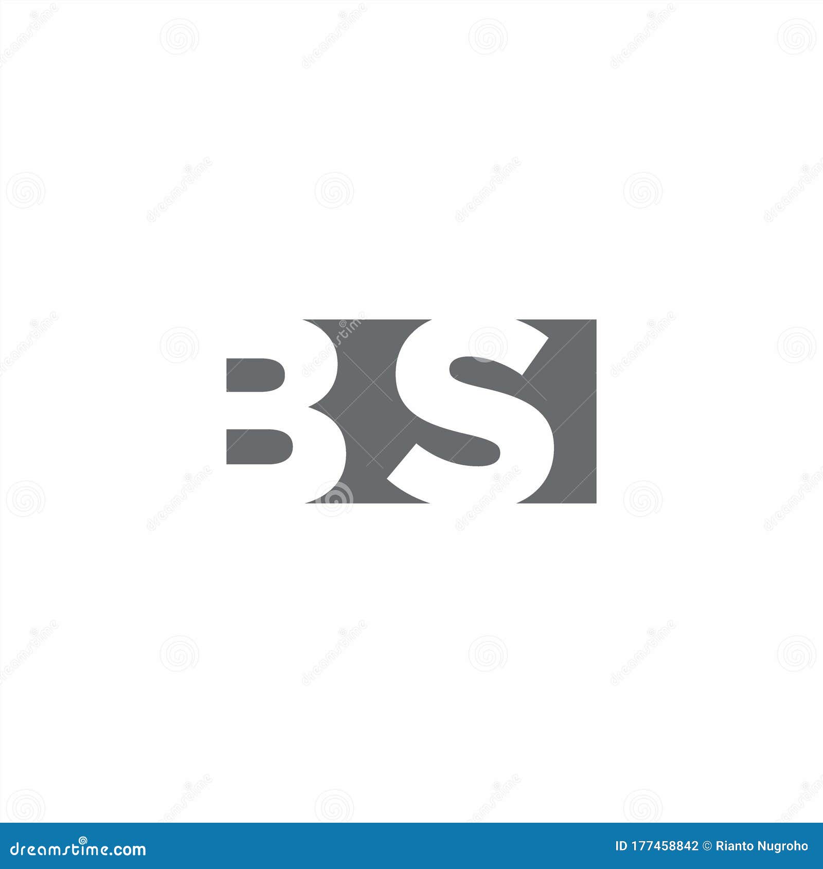 BS Logo Monogram with Negative Space Style Design Template Stock Vector ...