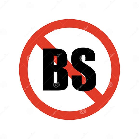 BS is Not Allowed. Isolated Vector Illustration Stock Illustration ...