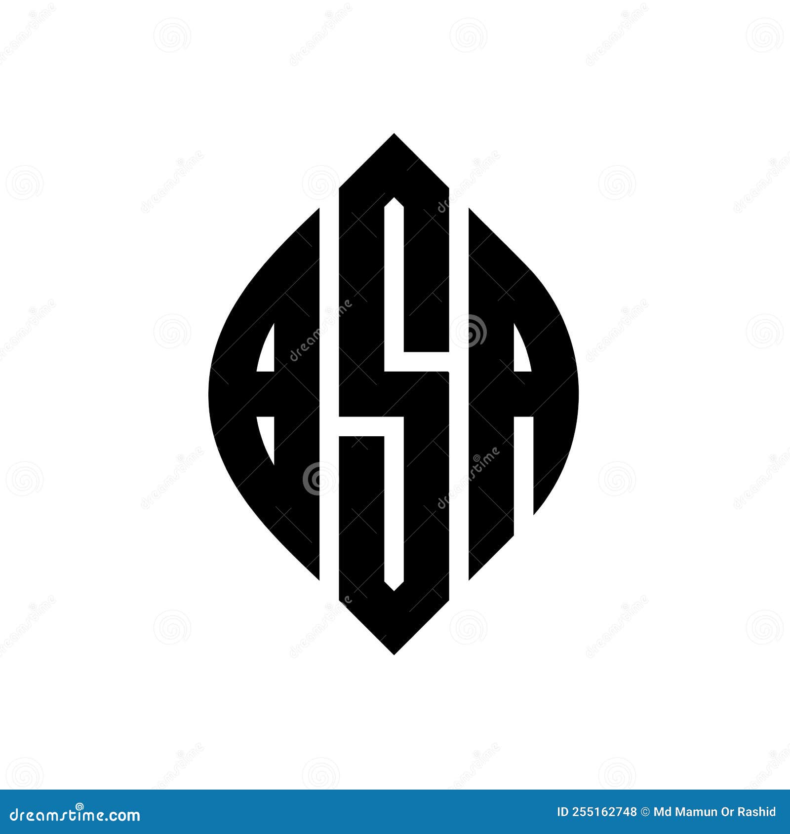 BSA Circle Letter Logo Design with Circle and Ellipse Shape. BSA ...