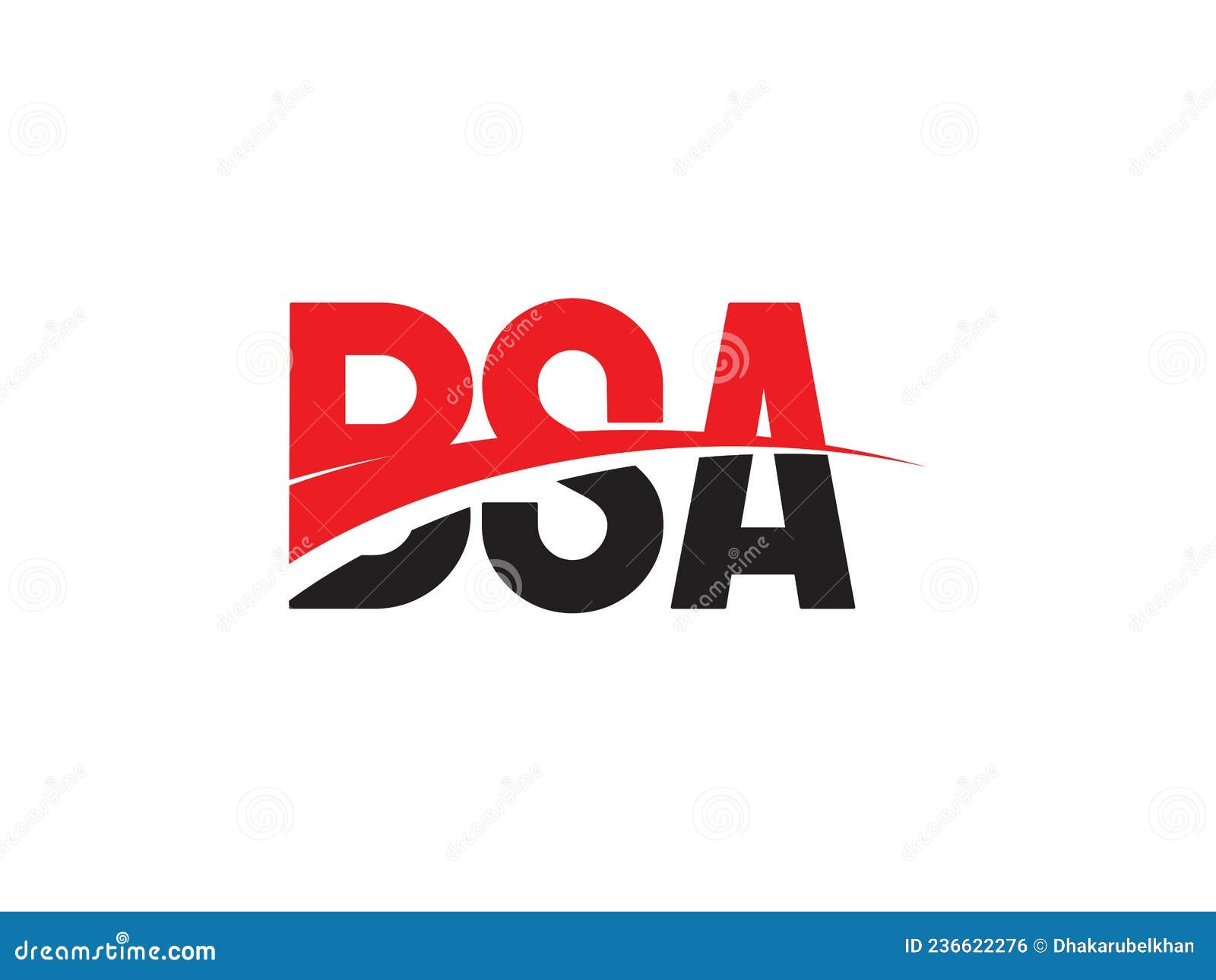 BSA Letter Initial Logo Design Vector Illustration Stock Vector ...