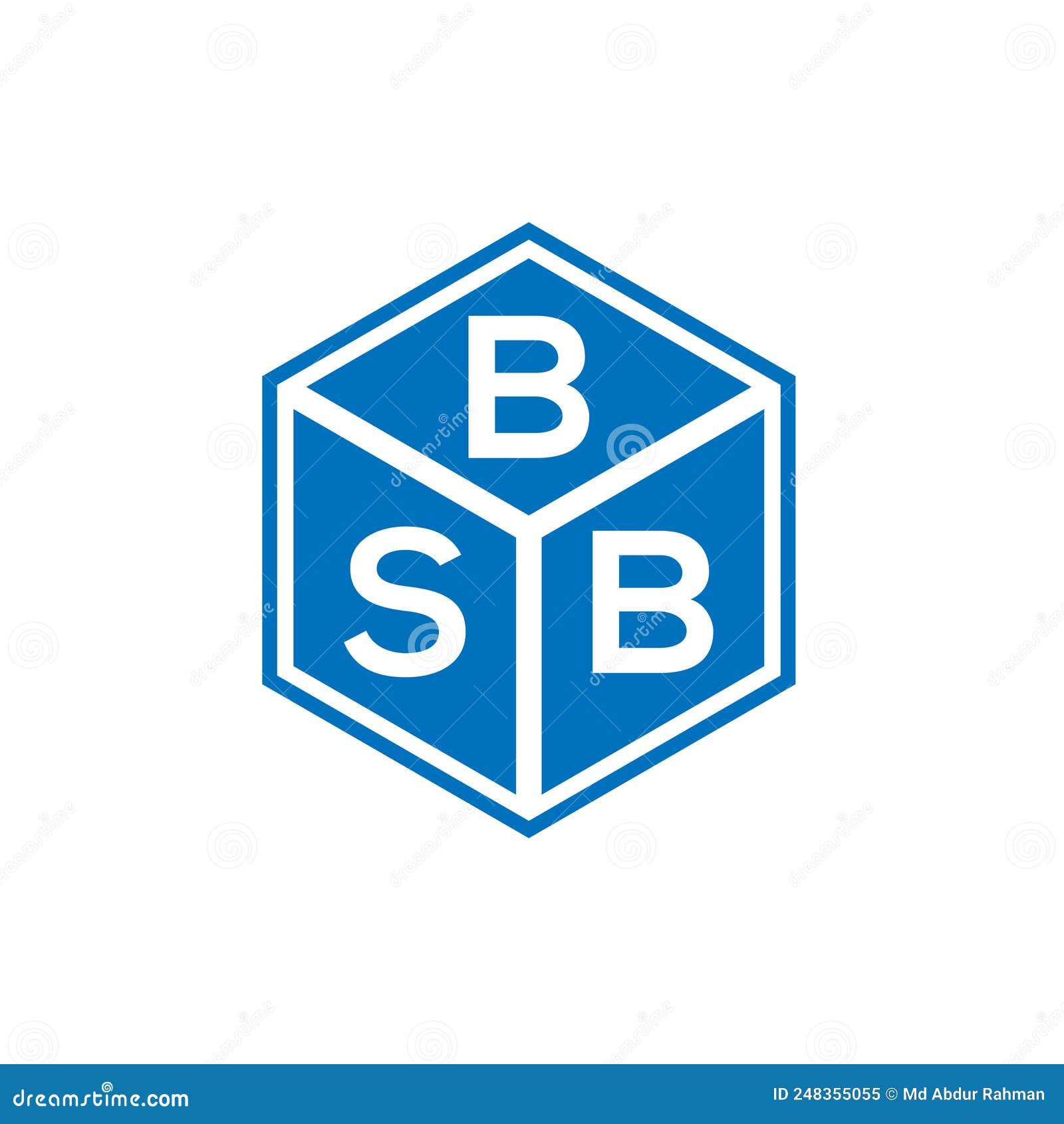 BSB Letter Logo Design on Black Background. BSB Creative Initials ...