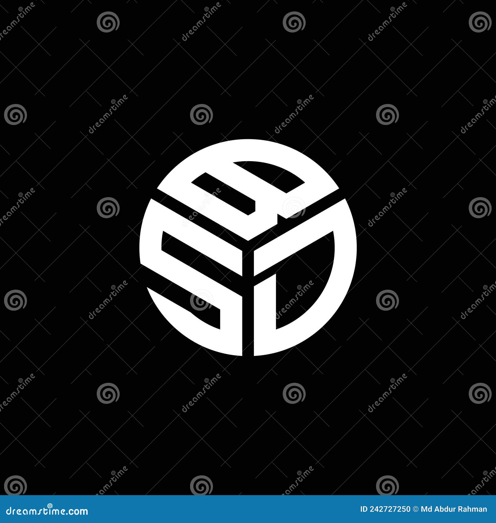 BSD Letter Logo Design on Black Background. BSD Creative Initials ...