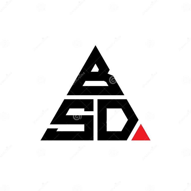 BSD Triangle Letter Logo Design with Triangle Shape. BSD Triangle Logo ...