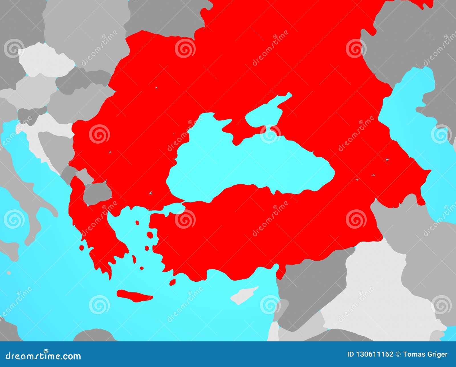 BSEC countries on map stock illustration. Illustration of render ...