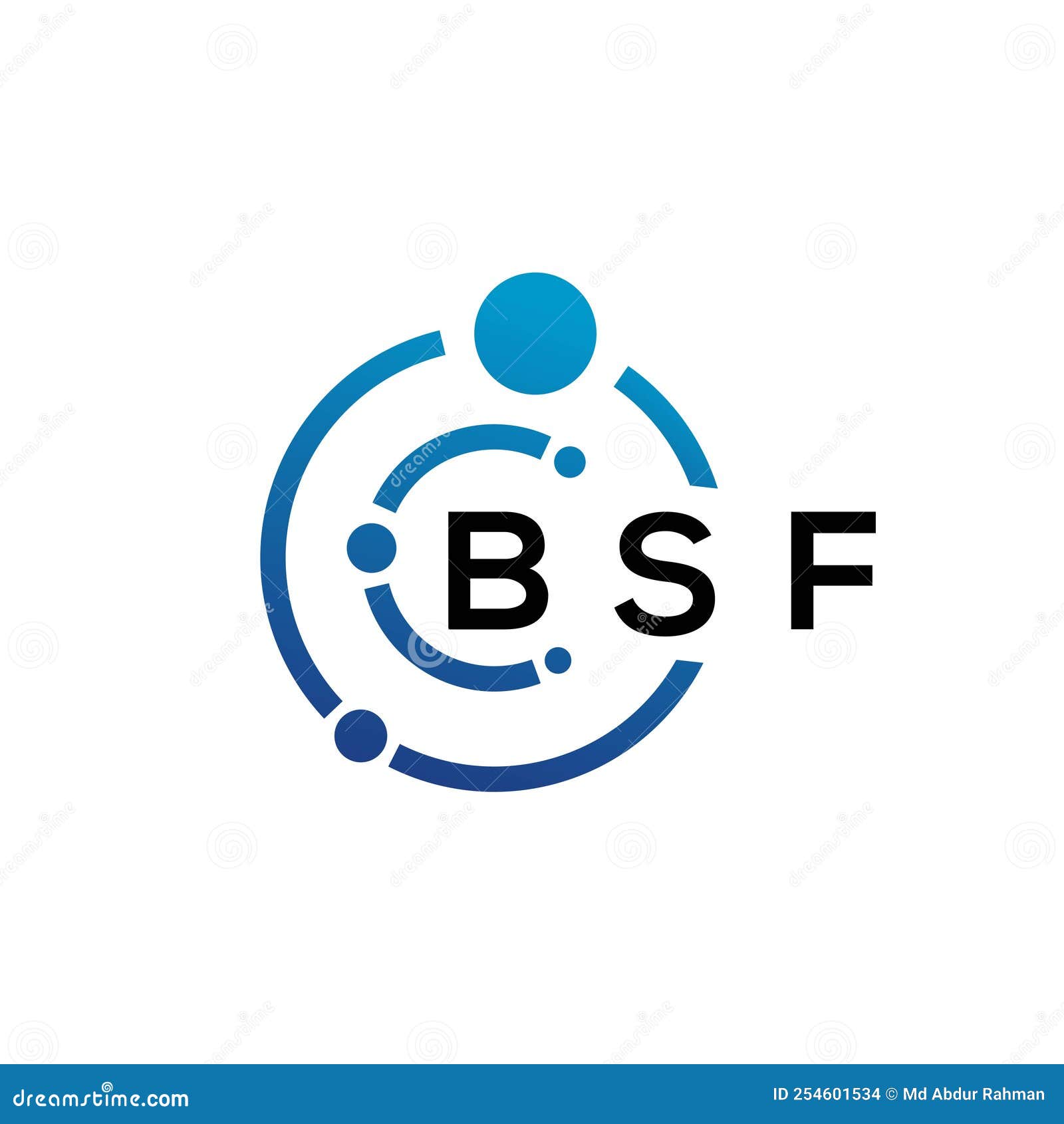 BSF Letter Logo Design on White Background. BSF Creative Initials ...