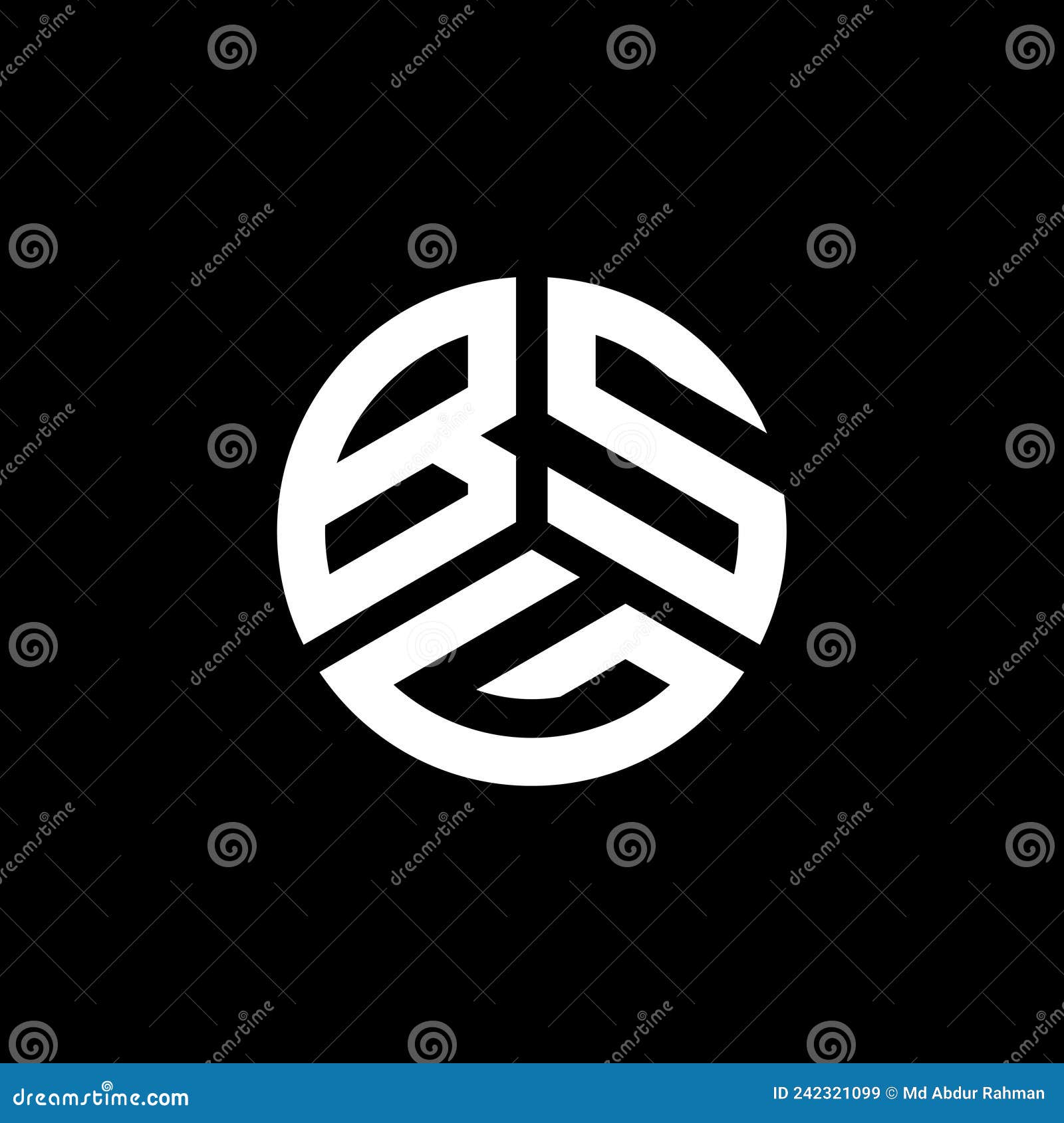 BSG Letter Logo Design on White Background. BSG Creative Initials ...