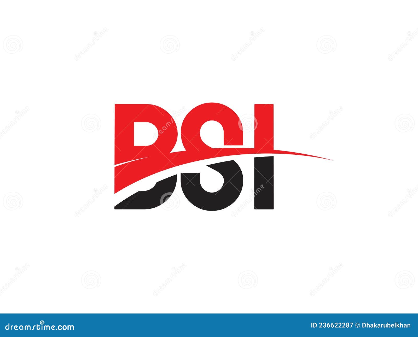 BSI Letter Initial Logo Design Vector Illustration Stock Vector ...