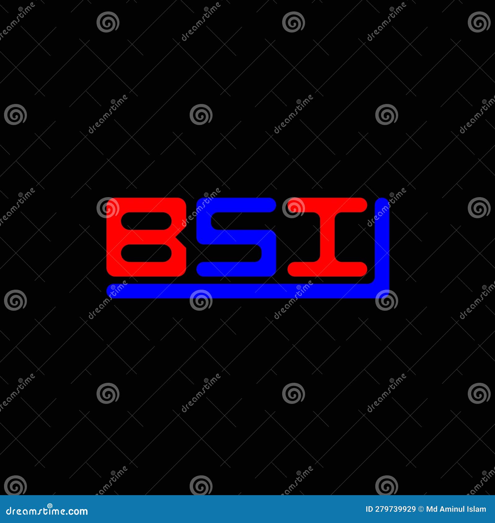 BSI Letter Logo Creative Design with Vector Graphic, BSI Stock Vector ...