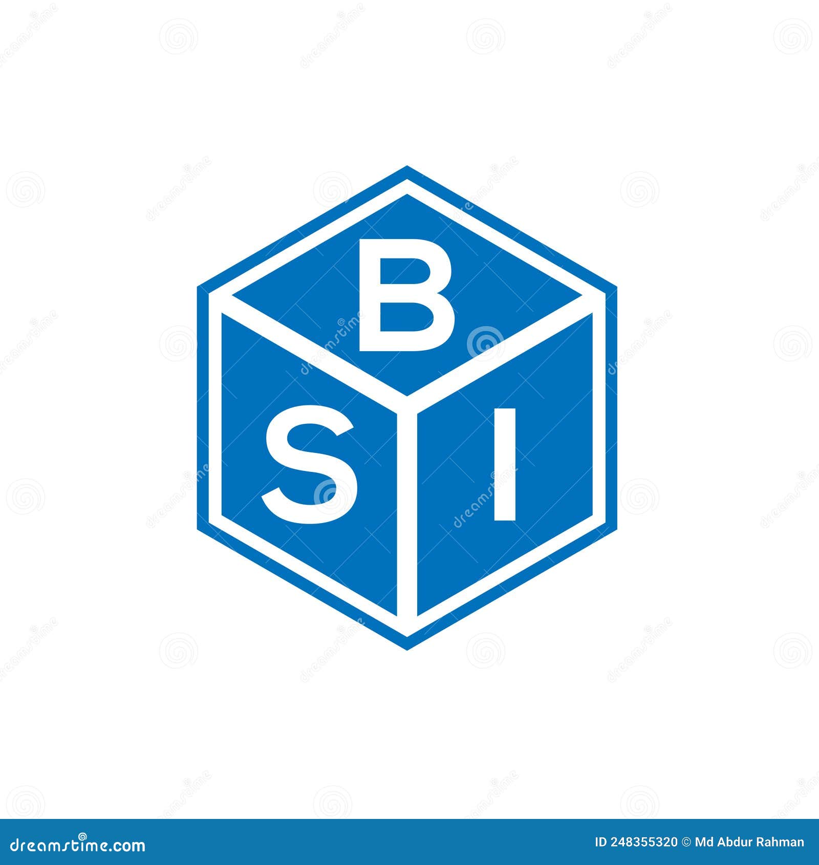 BSI Letter Logo Design on Black Background. BSI Creative Initials ...