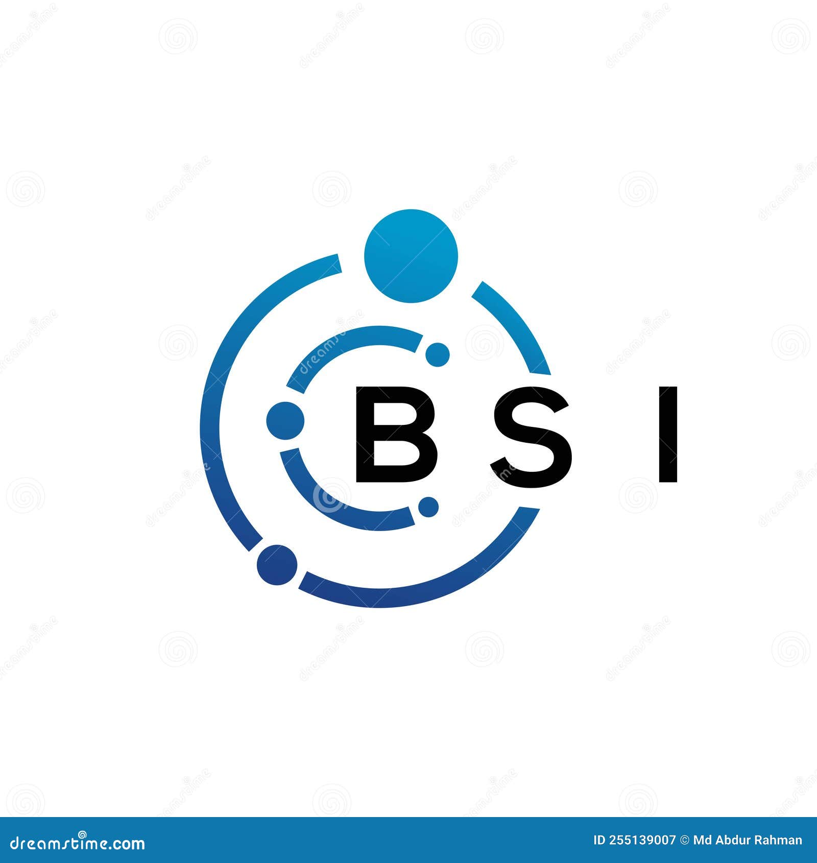 BSI Letter Logo Design on White Background. BSI Creative Initials ...
