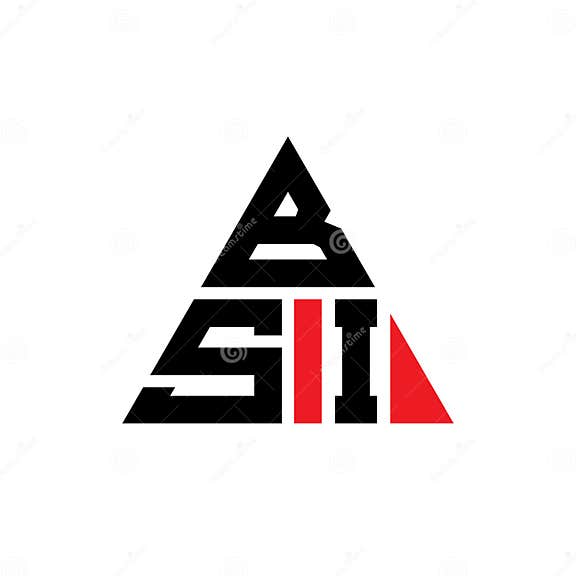 BSI Triangle Letter Logo Design with Triangle Shape. BSI Triangle Logo ...