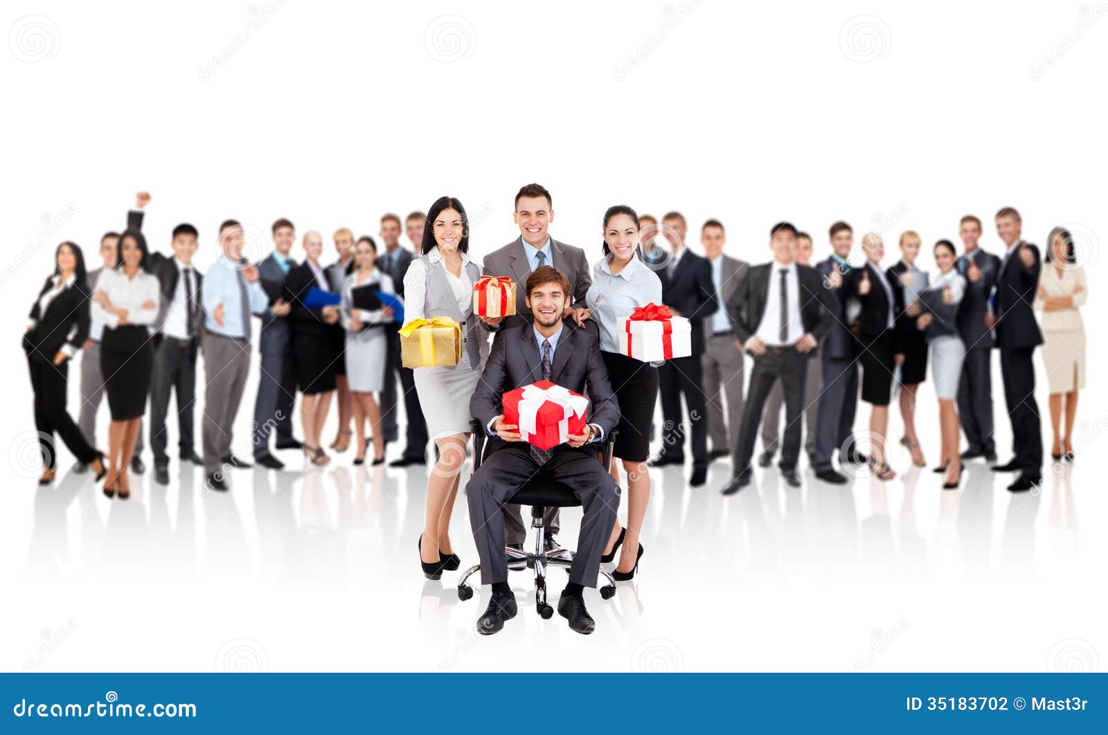 Bsiness people present stock photo. Image of isolated - 35183702