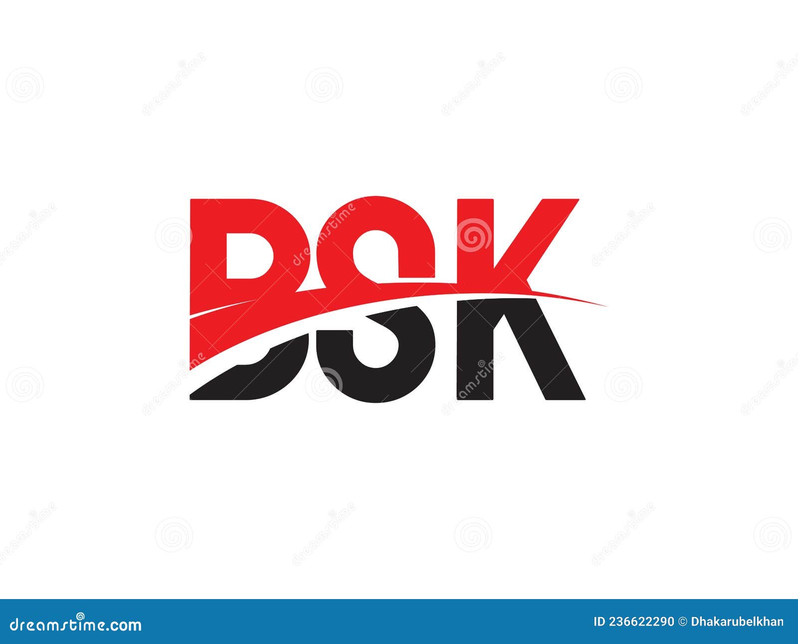 BSK Letter Initial Logo Design Vector Illustration Stock Vector ...