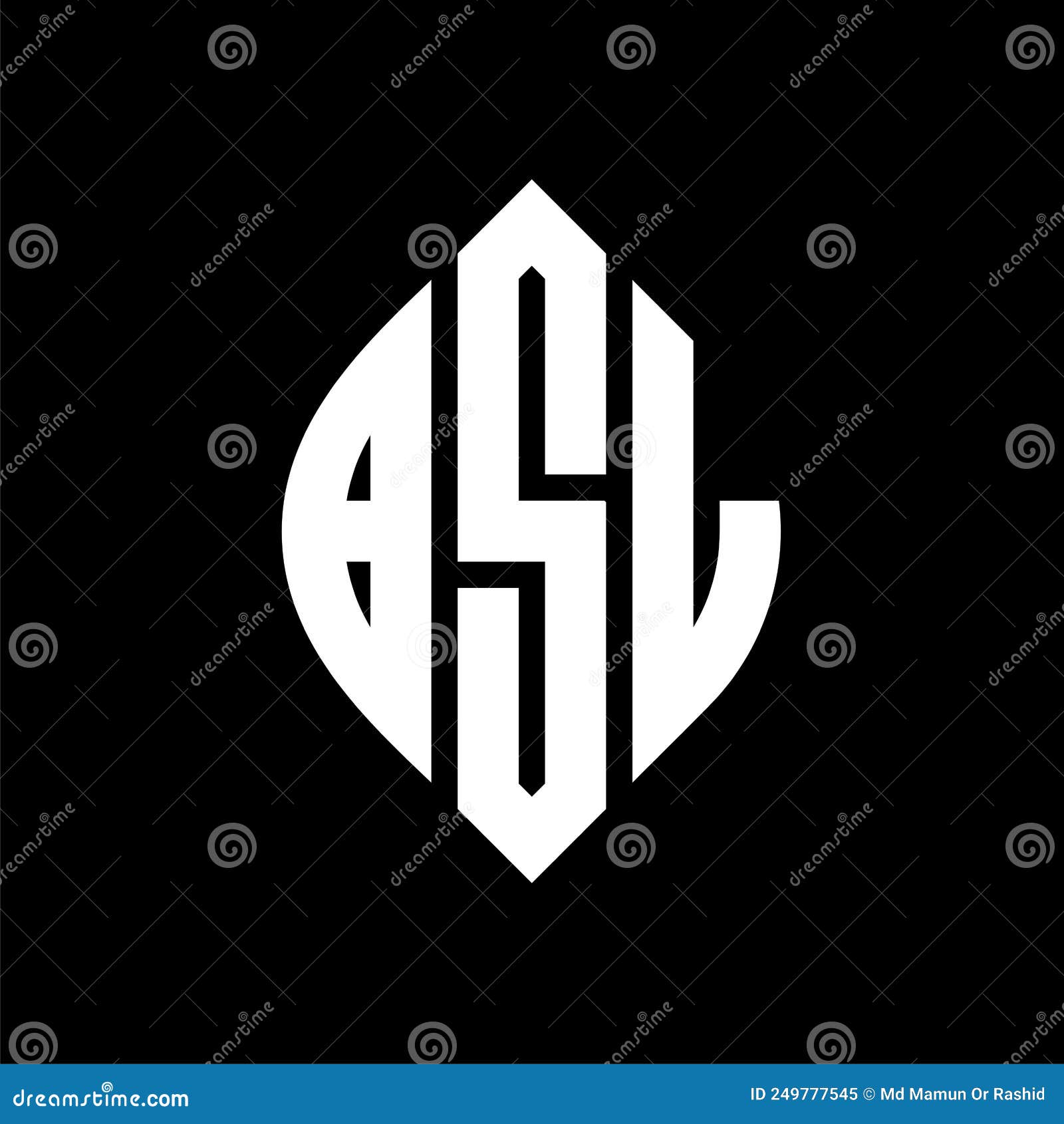 BSL Circle Letter Logo Design with Circle and Ellipse Shape. BSL ...