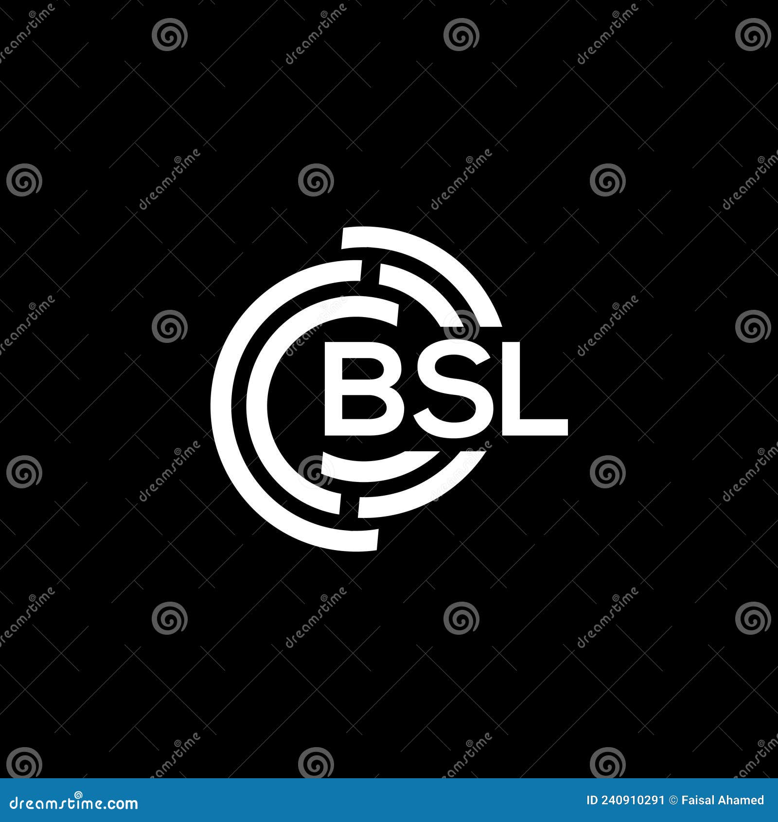 BSL Letter Logo Design on Black Background. BSL Creative Initials ...