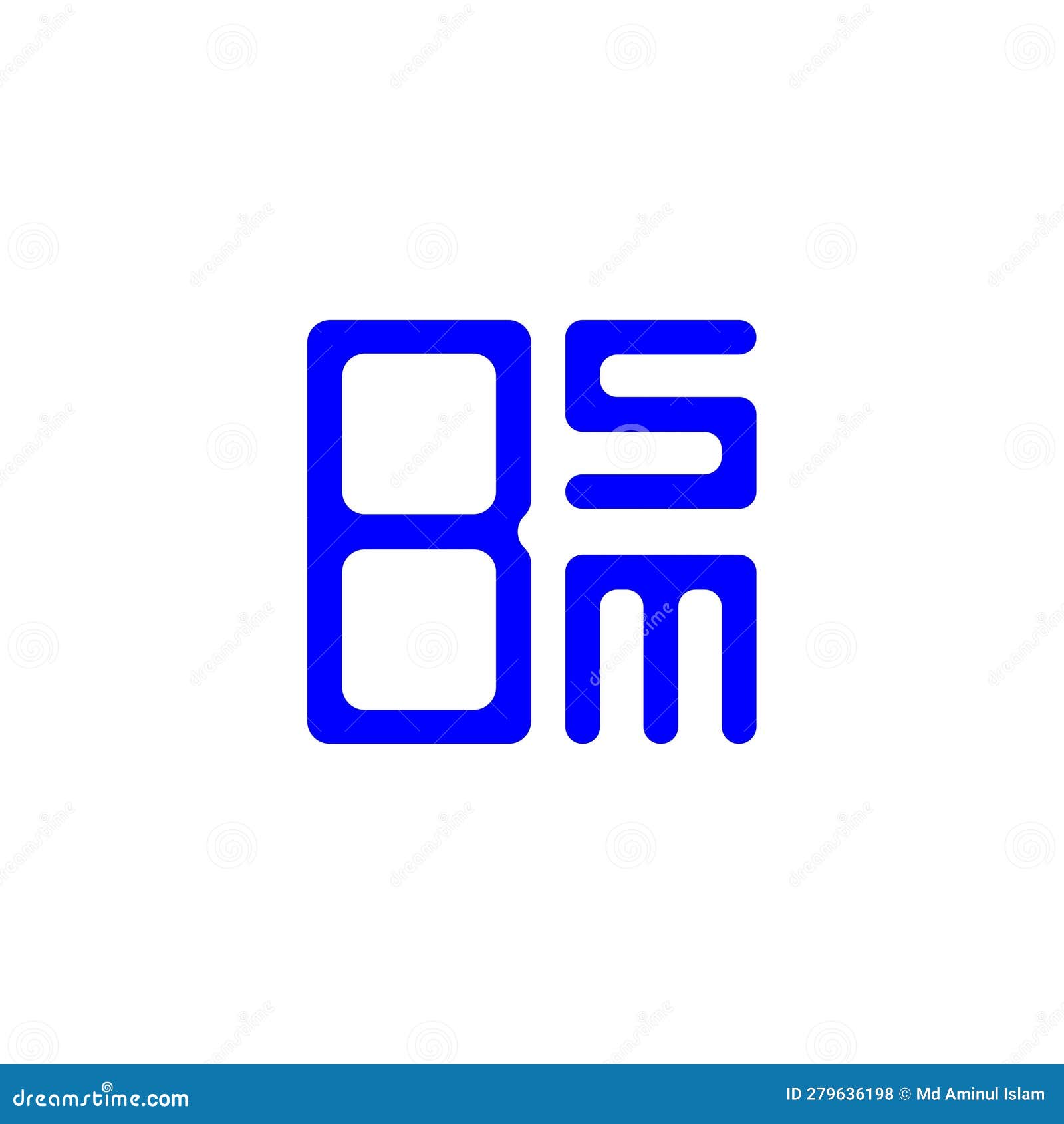BSM Letter Logo Creative Design with Vector Graphic, BSM Stock Vector ...