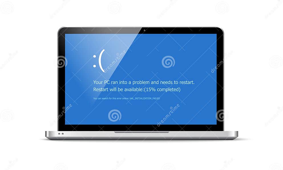 BSOD Screen Death Error System Crash Laptop. Computer Bluescreen Bsod ...