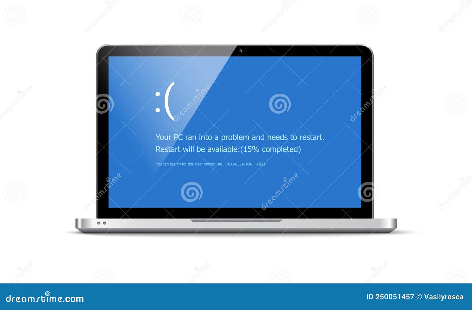 BSOD Screen Death Error System Crash Laptop. Computer Bluescreen Bsod ...
