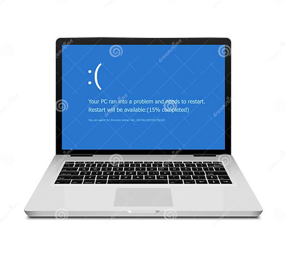 BSOD Screen Death Error System Crash Laptop. Computer Bluescreen Bsod ...