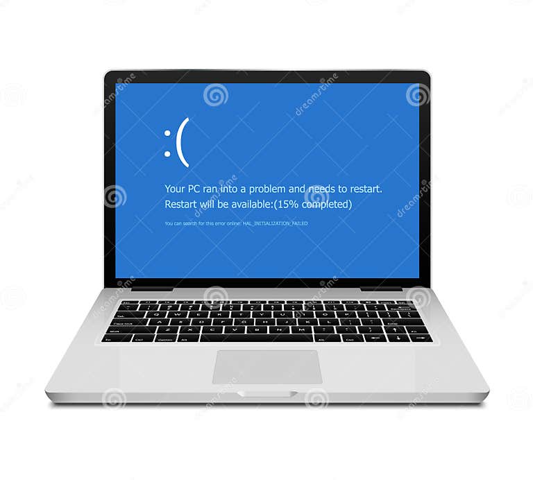 BSOD Screen Death Error System Crash Laptop. Computer Bluescreen Bsod ...
