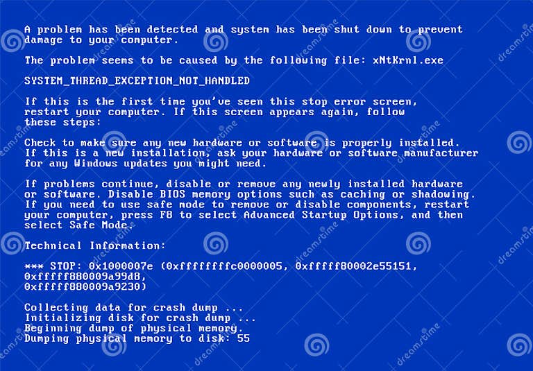 BSOD Screen Old 98 Error Crash Software. Bluescreen Death System Pc Bug ...