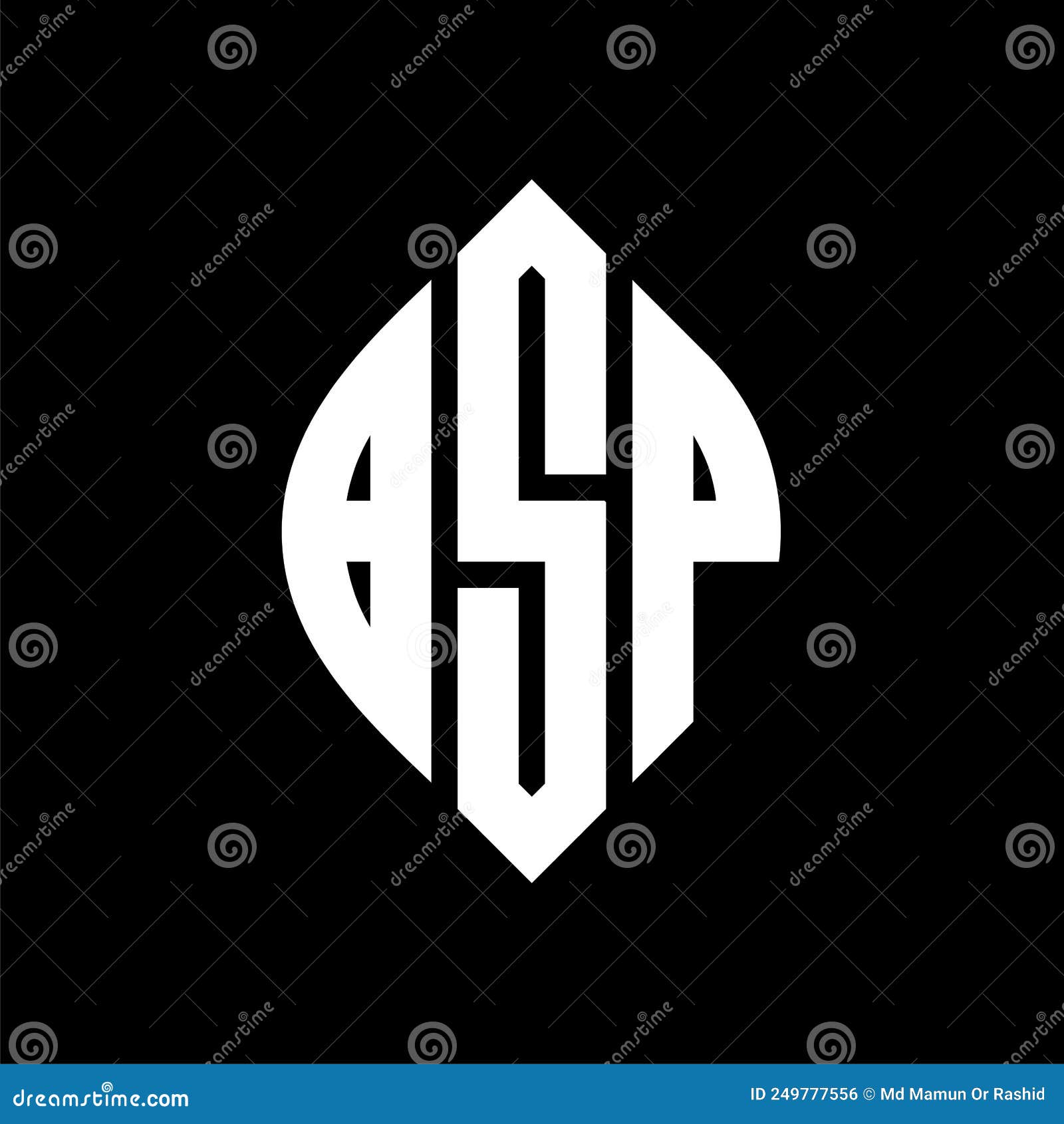 BSP Circle Letter Logo Design with Circle and Ellipse Shape. BSP ...