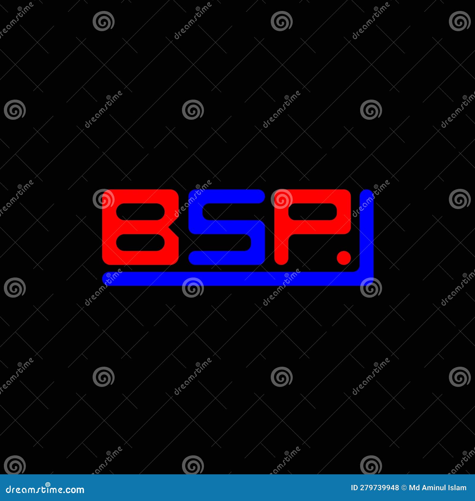 BSP Letter Logo Creative Design with Vector Graphic, BSP Stock Vector ...