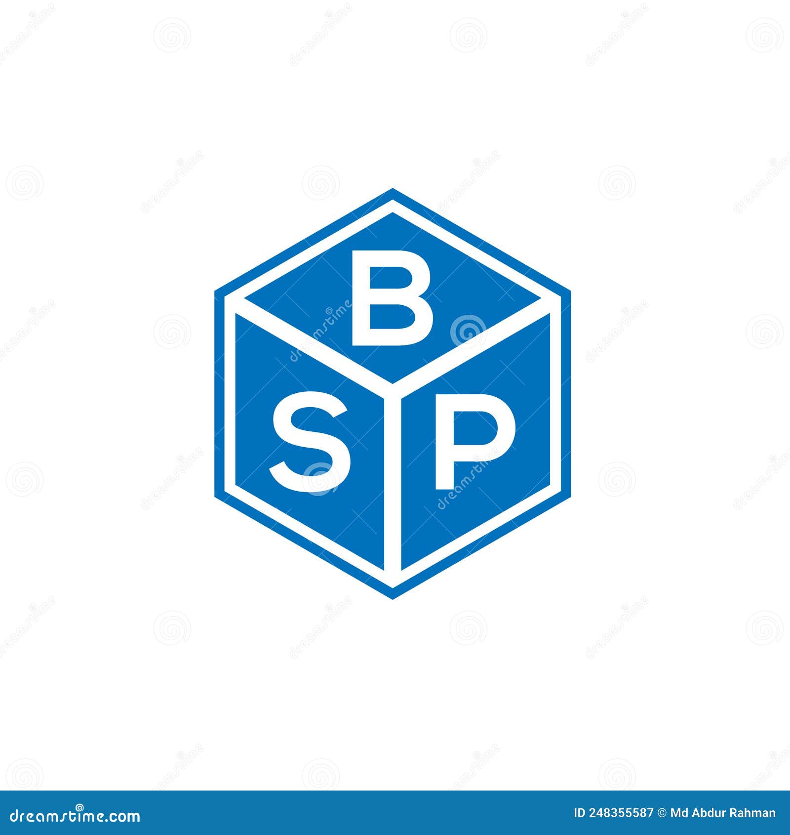 BSP Letter Logo Design On Black Background. BSP Creative Initials ...