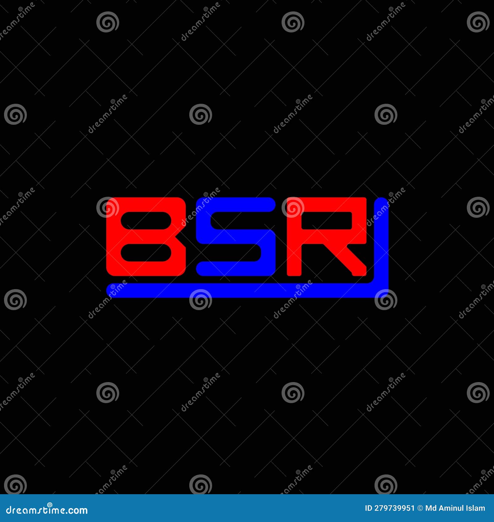 BSR Letter Logo Creative Design with Vector Graphic, BSR Stock Vector ...