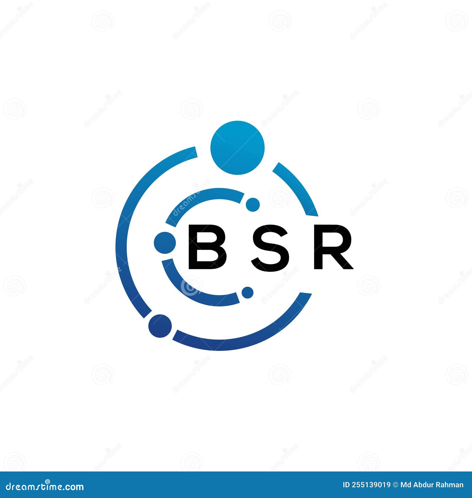 BSR Letter Logo Design on White Background. BSR Creative Initials ...