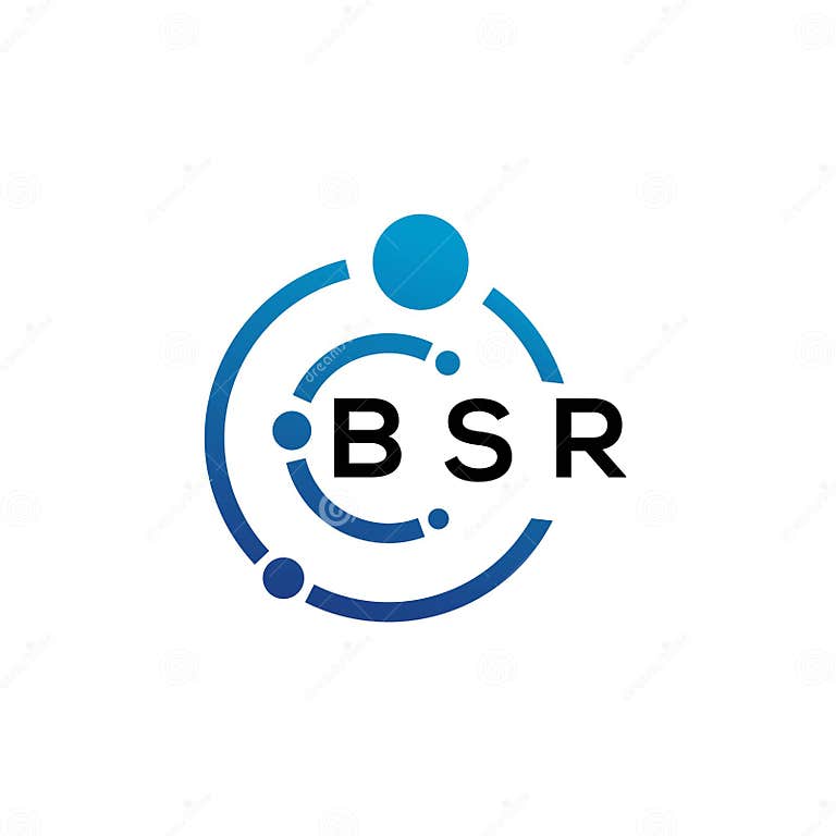 BSR Letter Logo Design on White Background. BSR Creative Initials ...