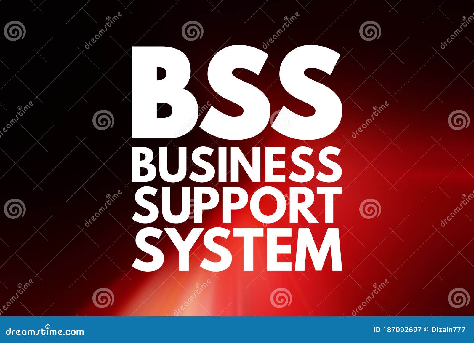 BSS - Business Support System Acronym, Business Concept Background ...