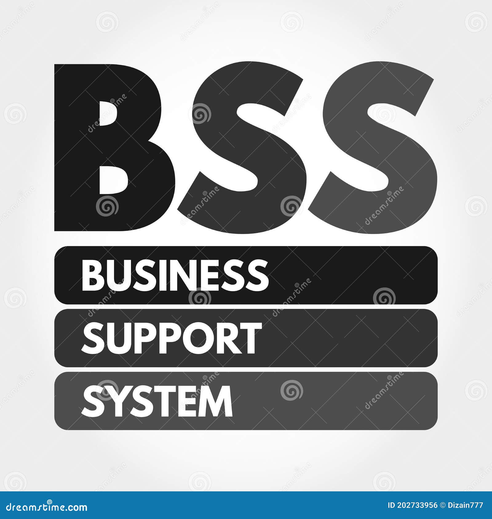 BSS - Business Support System Acronym Stock Illustration - Illustration ...