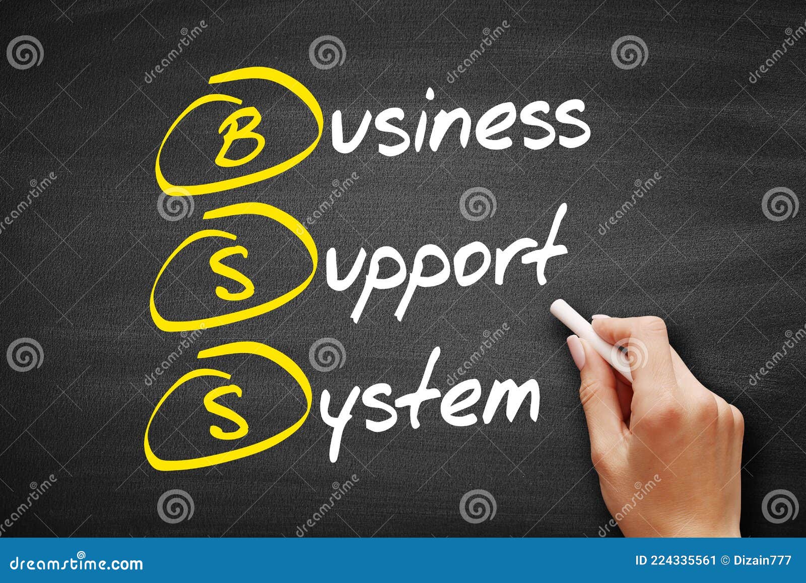 BSS - Business Support System, Acronym Concept on Blackboard Stock ...