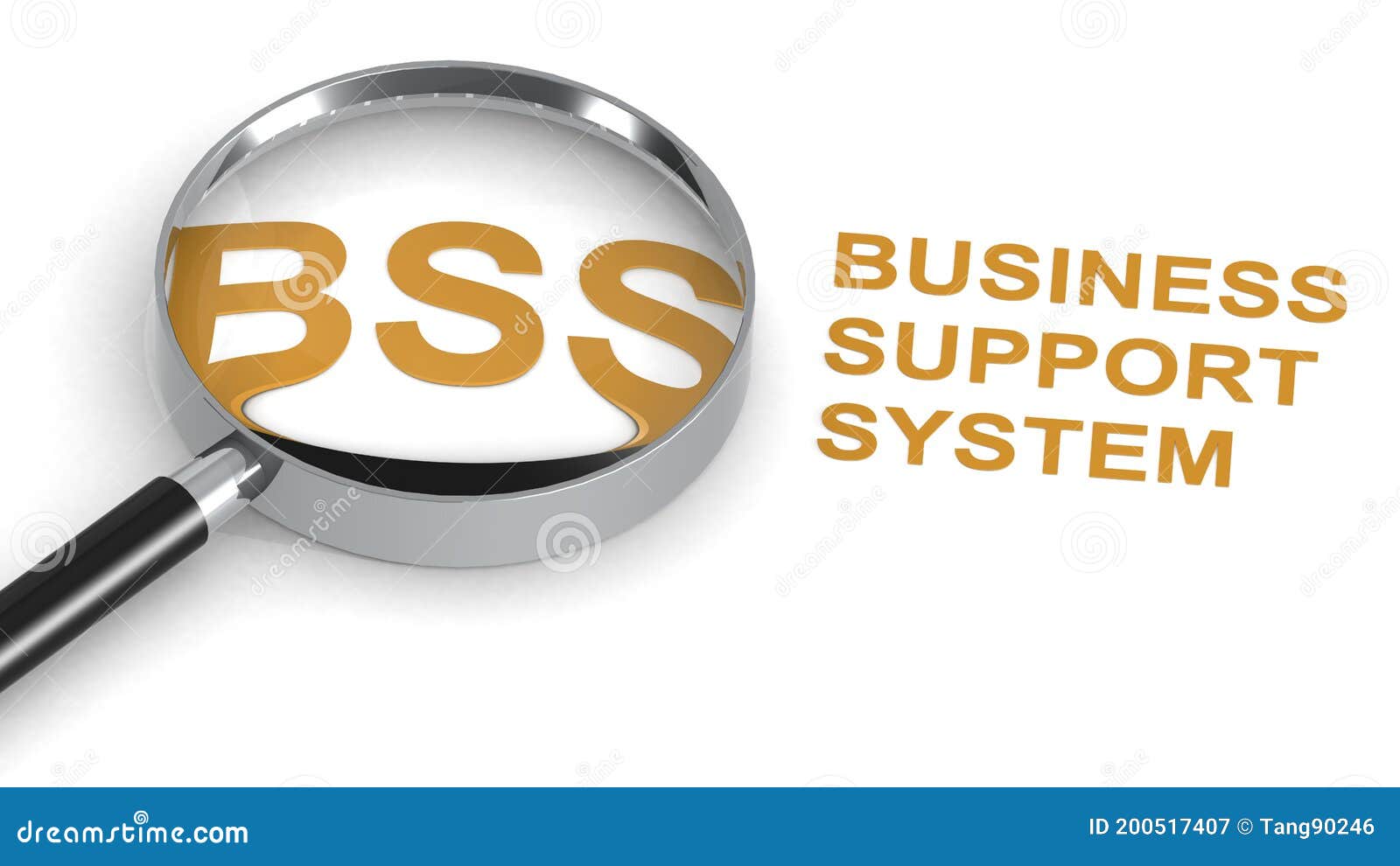 BSS, Business Support System, Word Under Magnifying Glass Stock ...