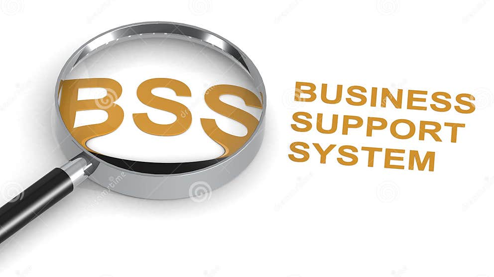 BSS, Business Support System, Word Under Magnifying Glass Stock ...