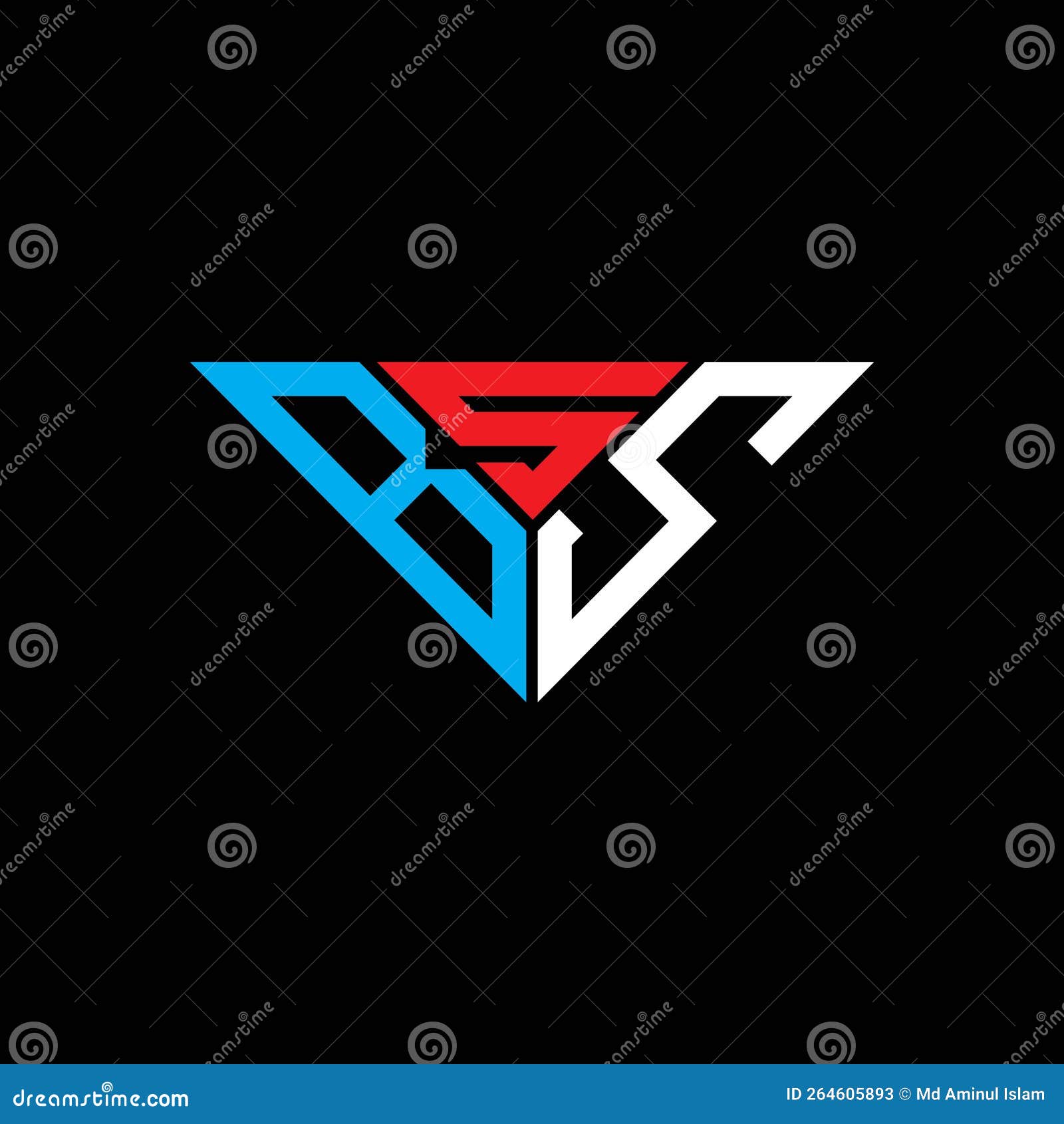 BSS Letter Logo Creative Design with Vector Graphic, Stock Vector ...