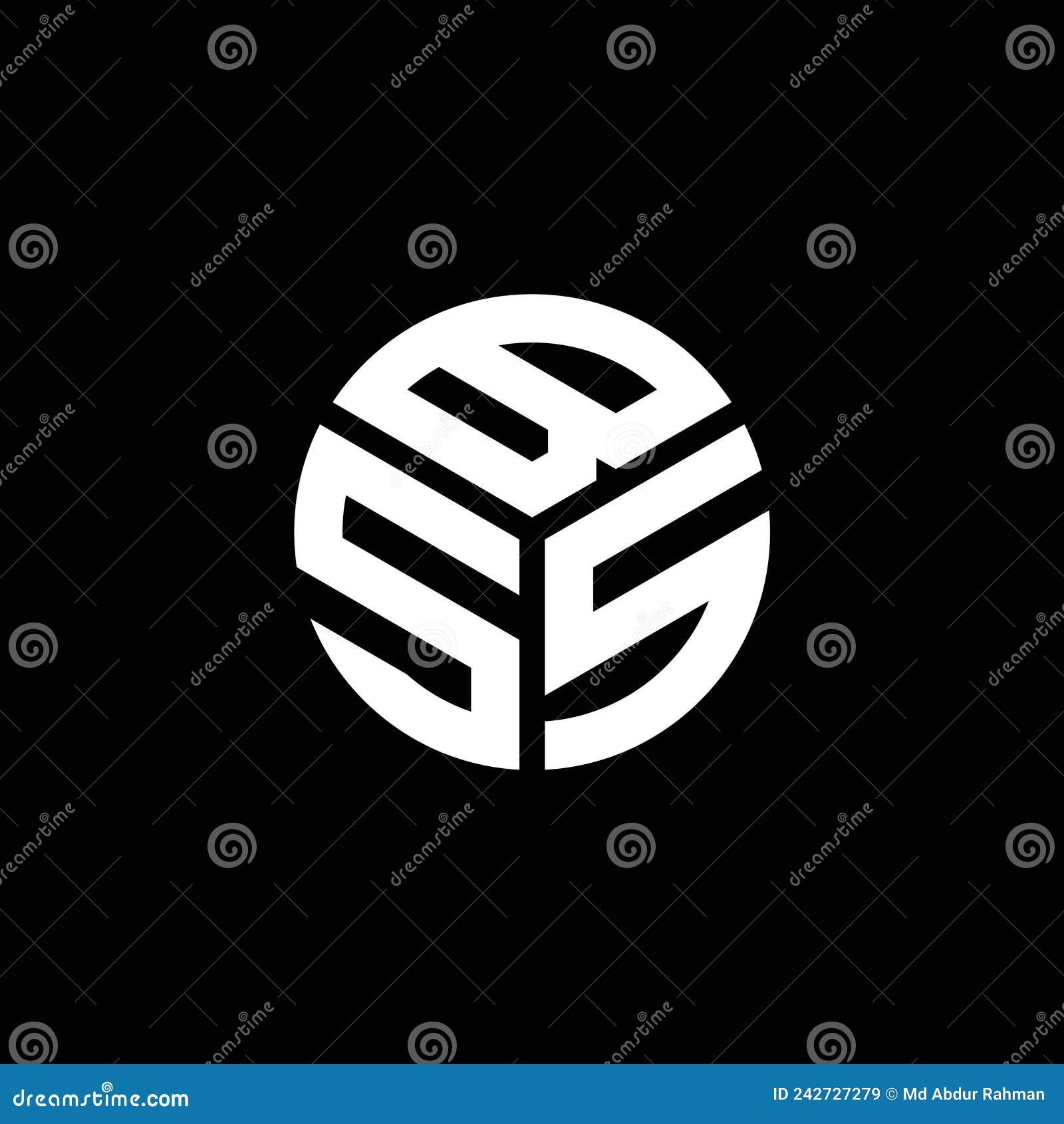 BSS Letter Logo Design on Black Background. BSS Creative Initials ...