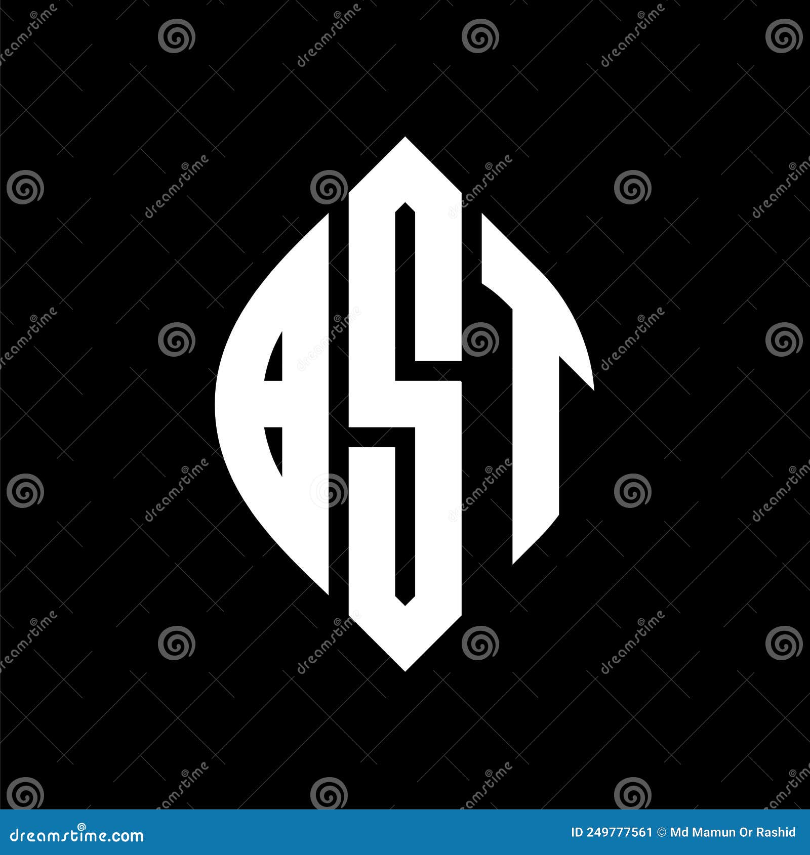 BST Circle Letter Logo Design with Circle and Ellipse Shape. BST ...