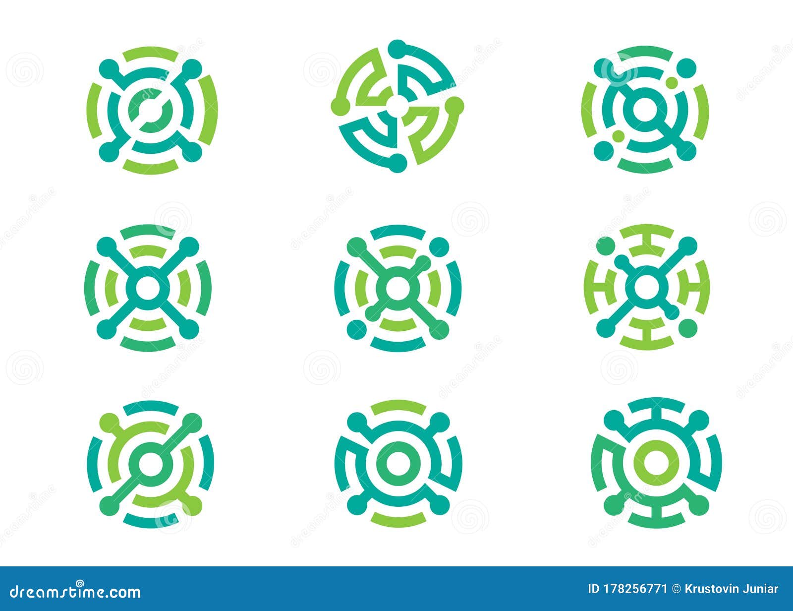 Bstract Circle Link Connected Technology Data Vector Stock Vector ...
