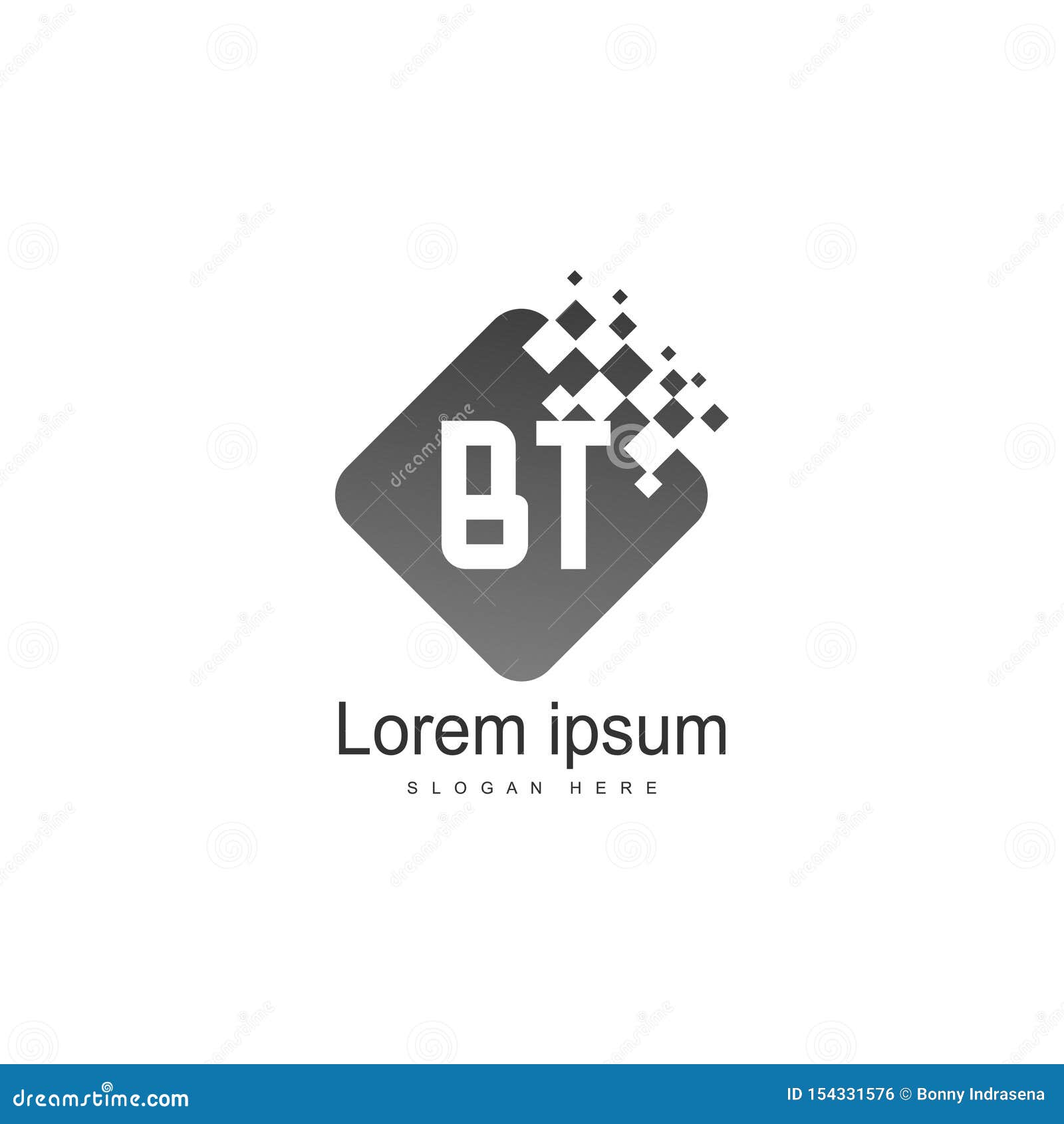 BT Letter Logo Design. Creative Modern BT Letters Icon Illustration ...