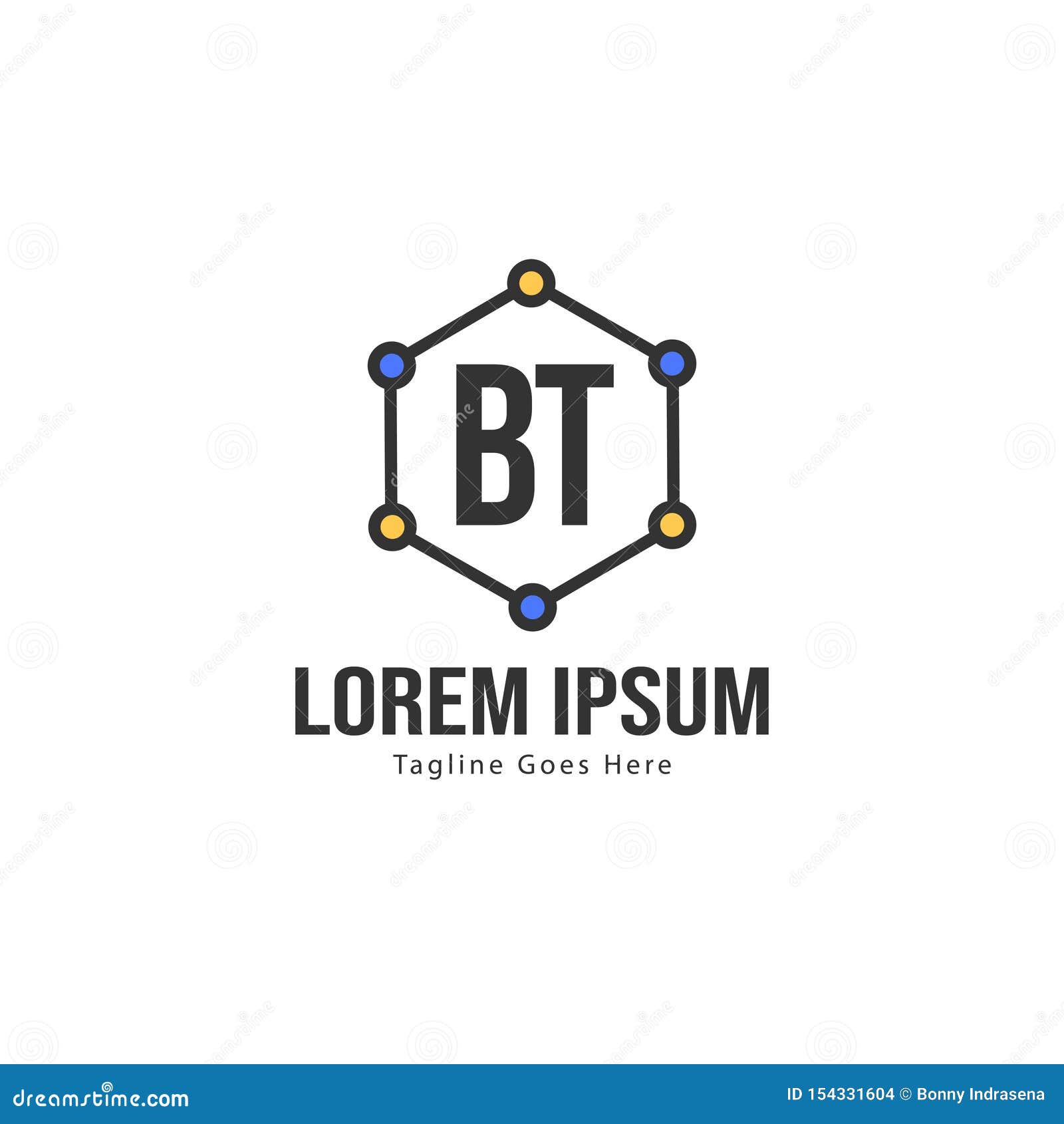 BT Letter Logo Design. Creative Modern BT Letters Icon Illustration ...