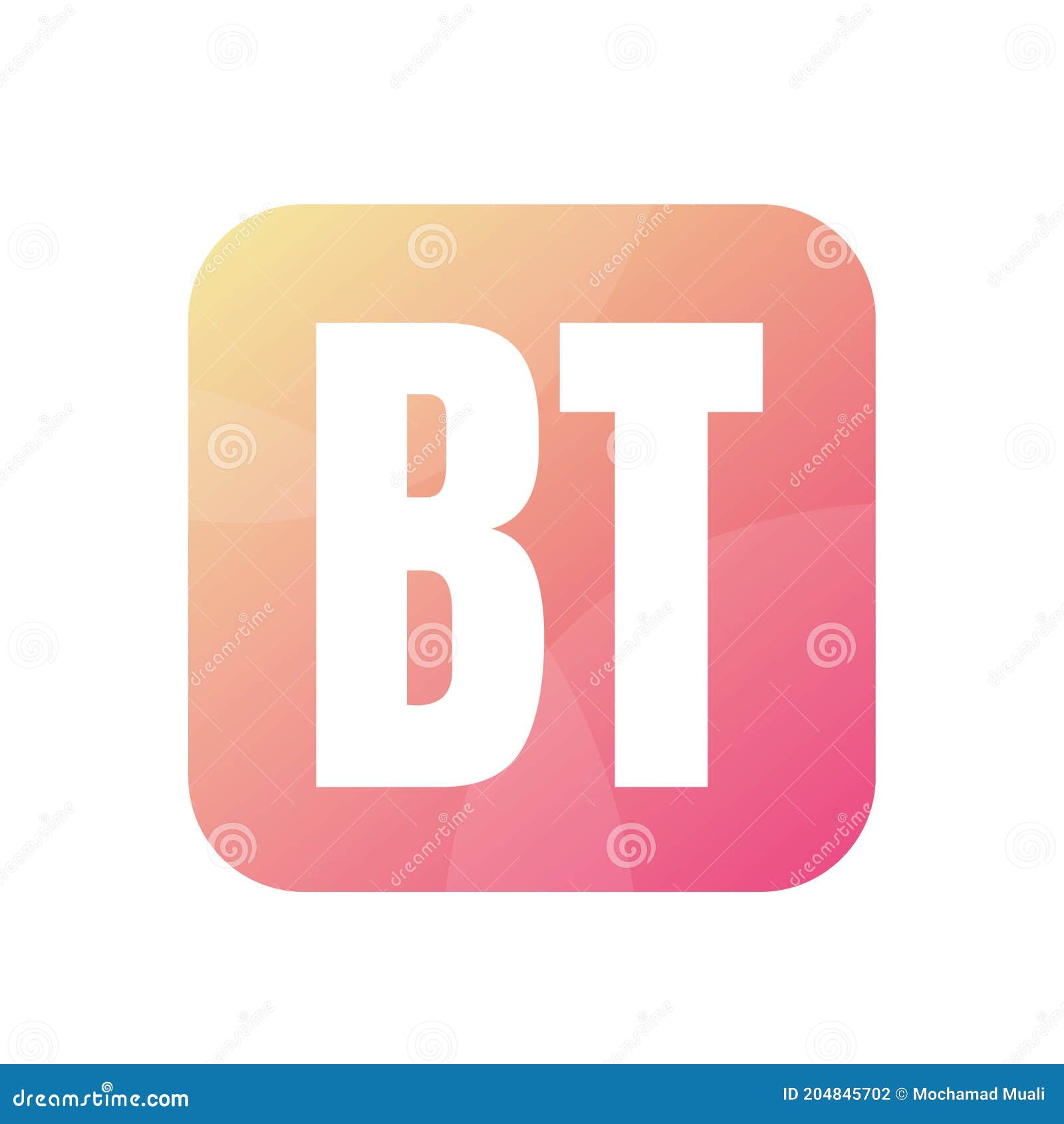 BT Letter Logo Design with Simple Style Stock Illustration ...