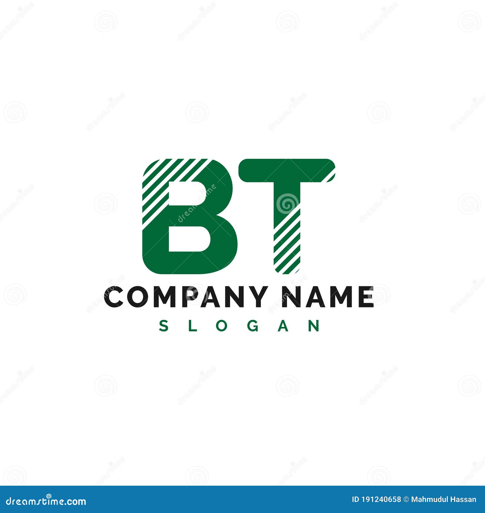 BT Logo Design. BT Letter Logo Icon Vector Illustration - Vector Stock ...