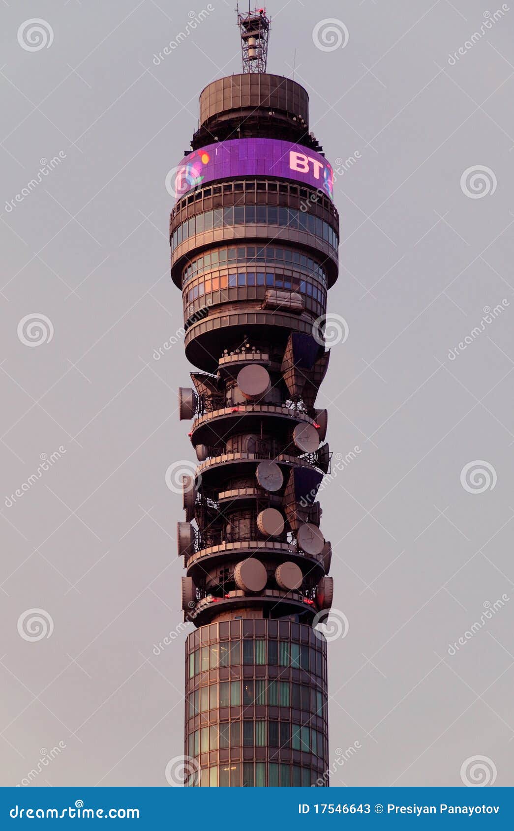 BT London Telecom Tower editorial stock photo. Image of vacation - 17546643