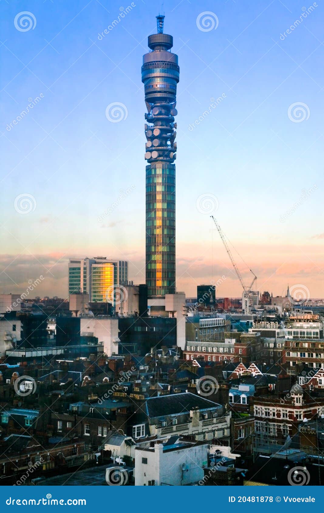 BT Telecommunications Tower in London Stock Photo - Image of great ...