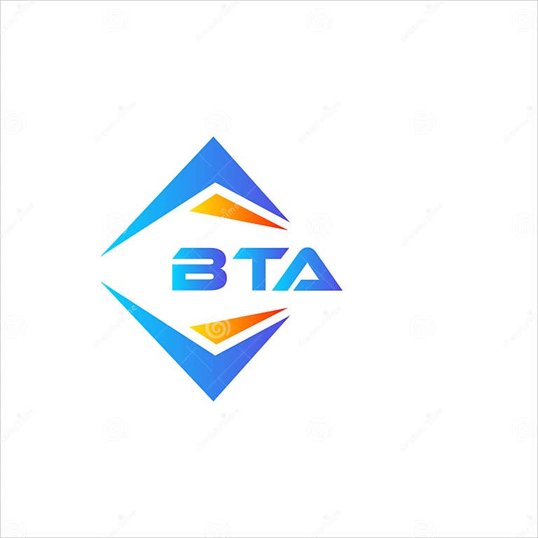 BTA Abstract Technology Logo Design on White Background. BTA Creative ...