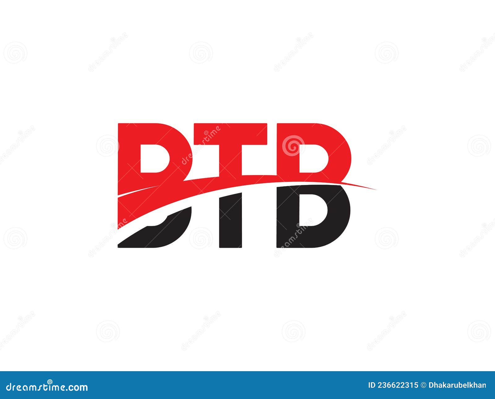 BTB Letter Initial Logo Design Vector Illustration Stock Vector ...