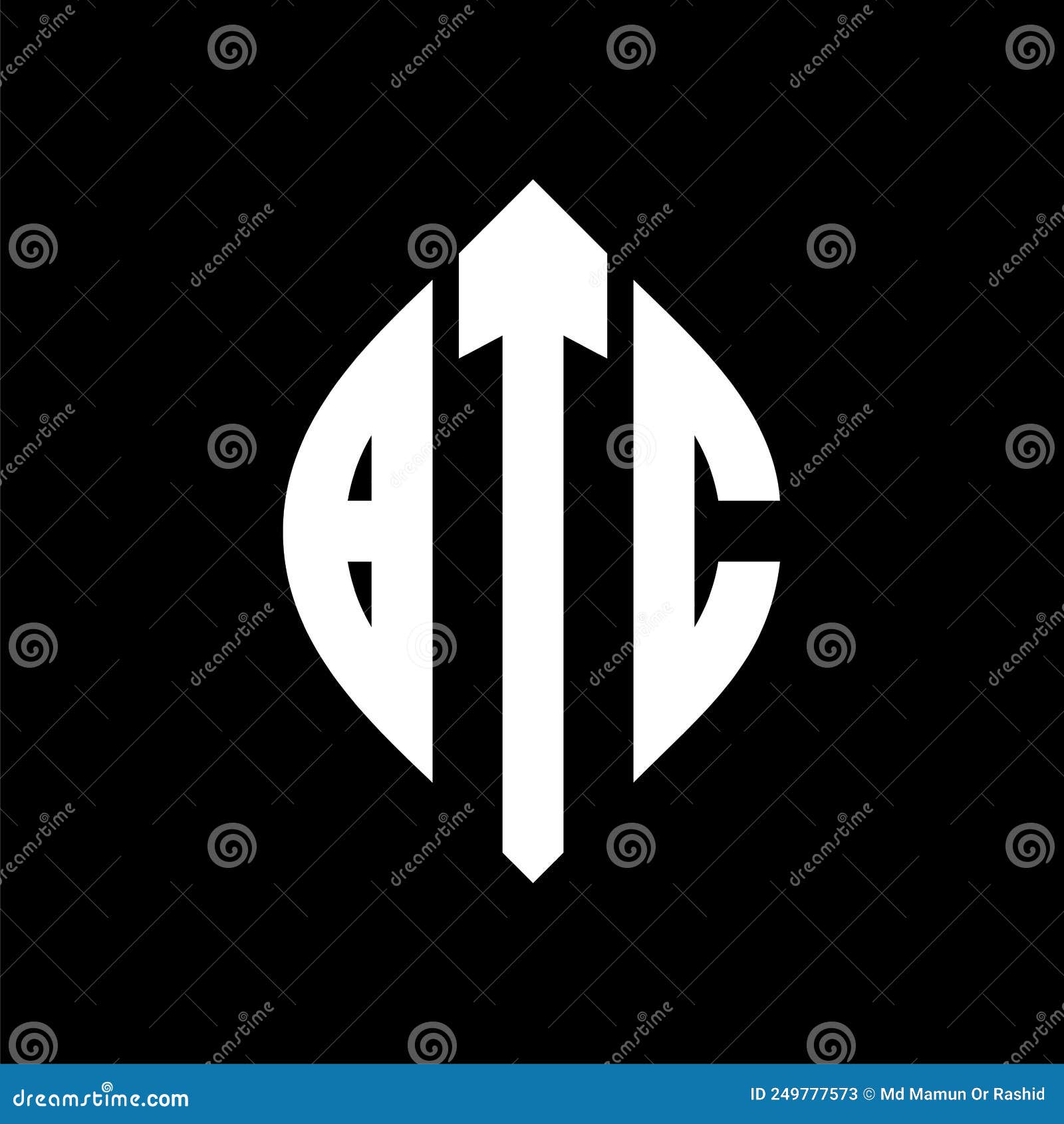 BTC Circle Letter Logo Design with Circle and Ellipse Shape. BTC ...
